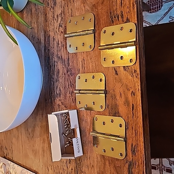 Other | New Radius Brass Corner Door Hinge With Screws | Poshmark